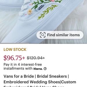 Vans | Shoes | Custom Made Hand Embroidered Van Sneakers Brand New ...